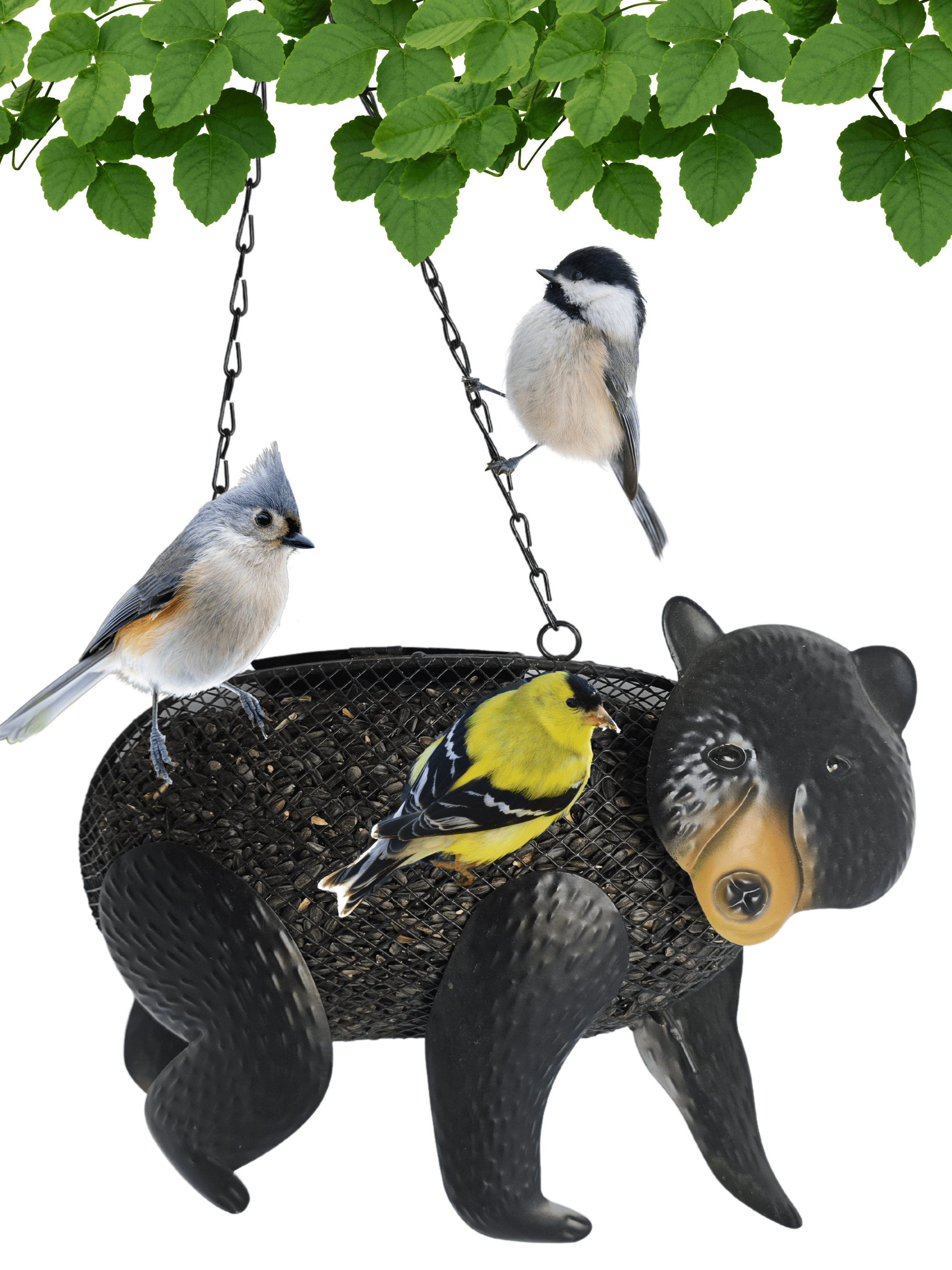 Gift Essentials Mesh Bird Feeder Sunflower Seed Feeder, Metal Black ...