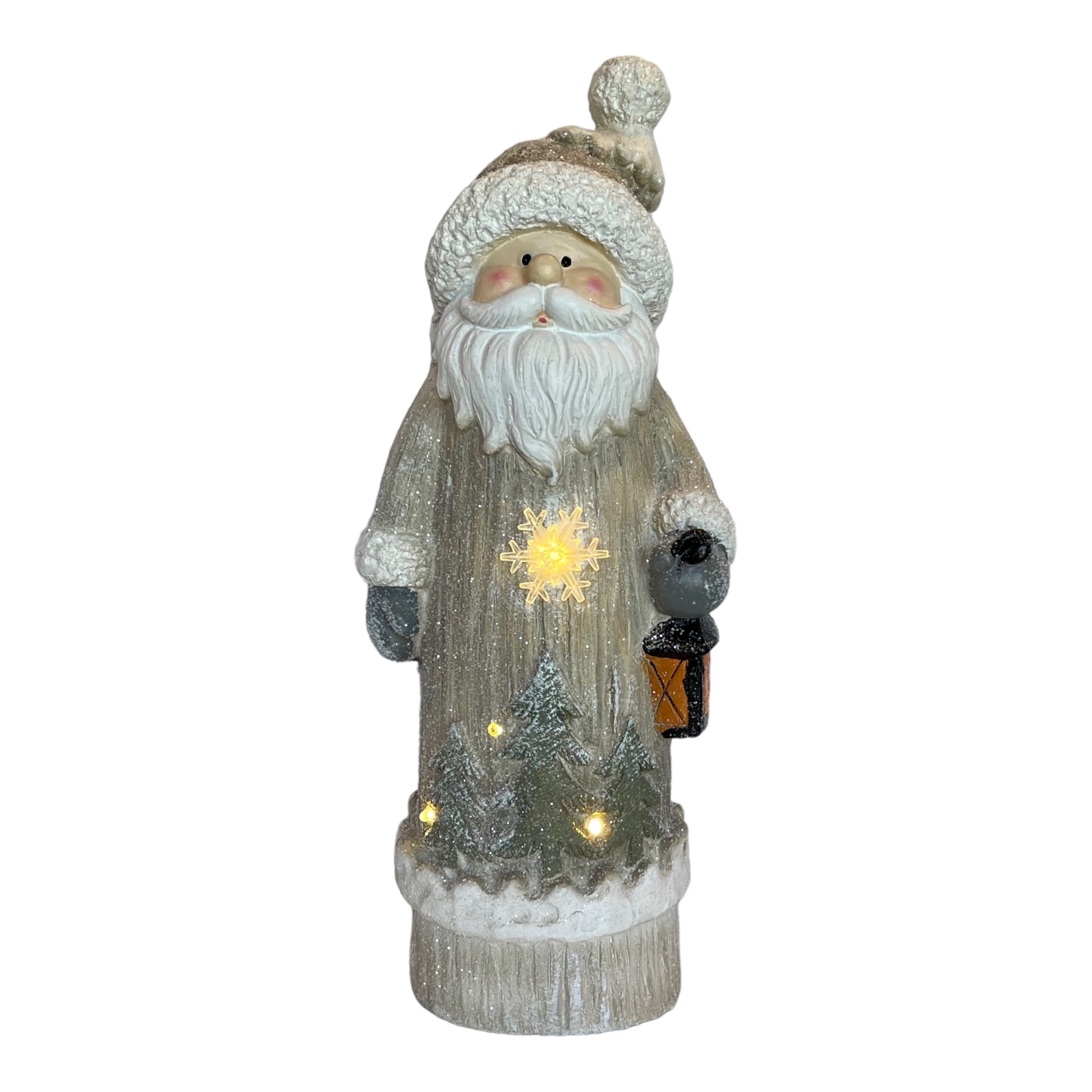 Gift Essentials Santa Claus Door Greeter, LED Resin Statue Christmas ...