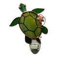 Gift Essentials Sea Turtle Night Light Green Stained Glass Nightlight ...