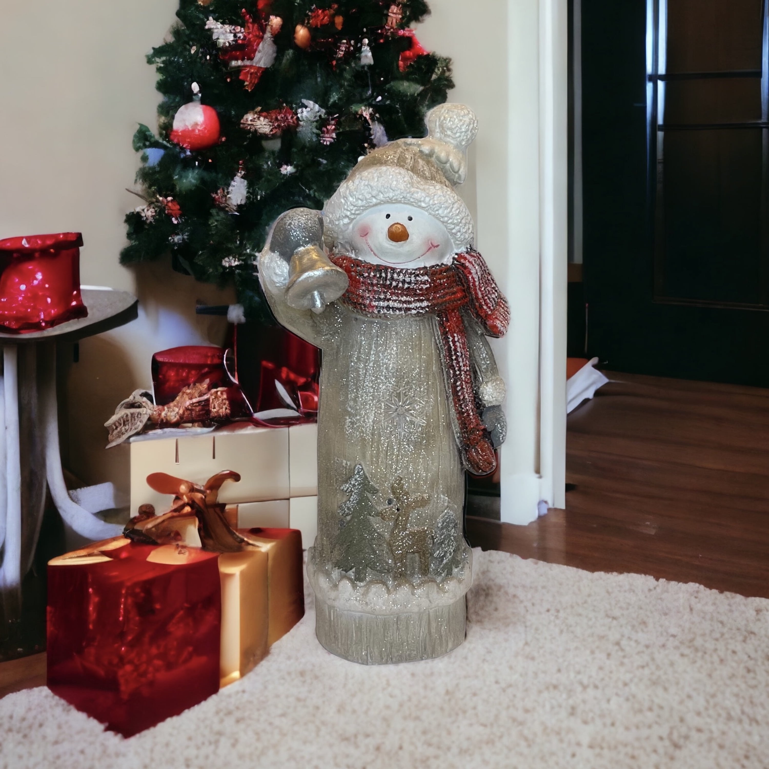 Gift Essentials Winter Snowman Christmas Door Greeter, Resin Snowman ...