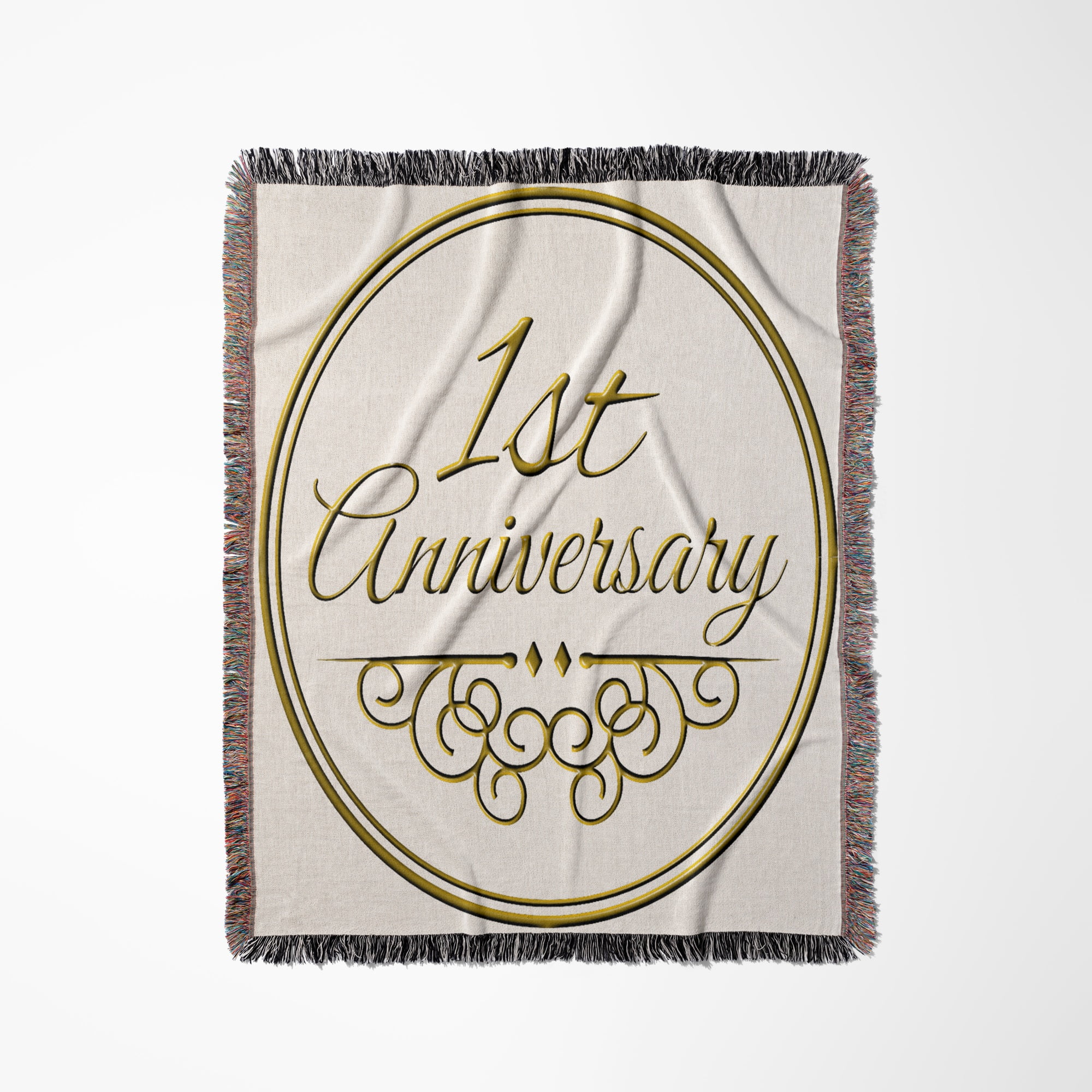 Gift For 1St Anniversary - Gold Text For Celebrating Wedding ...
