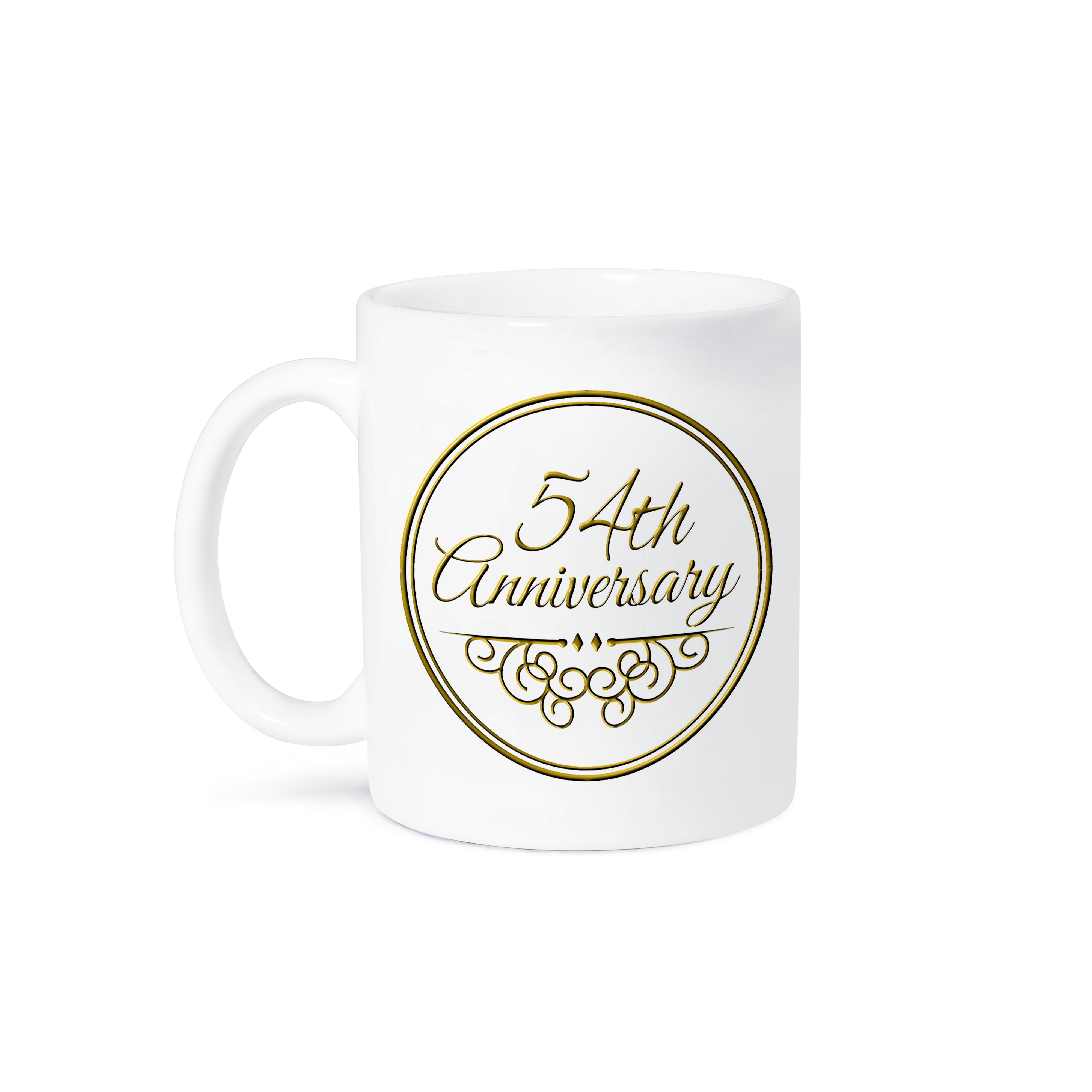 Gift For 54Th Anniversary - Gold Text For Celebrating Wedding ...