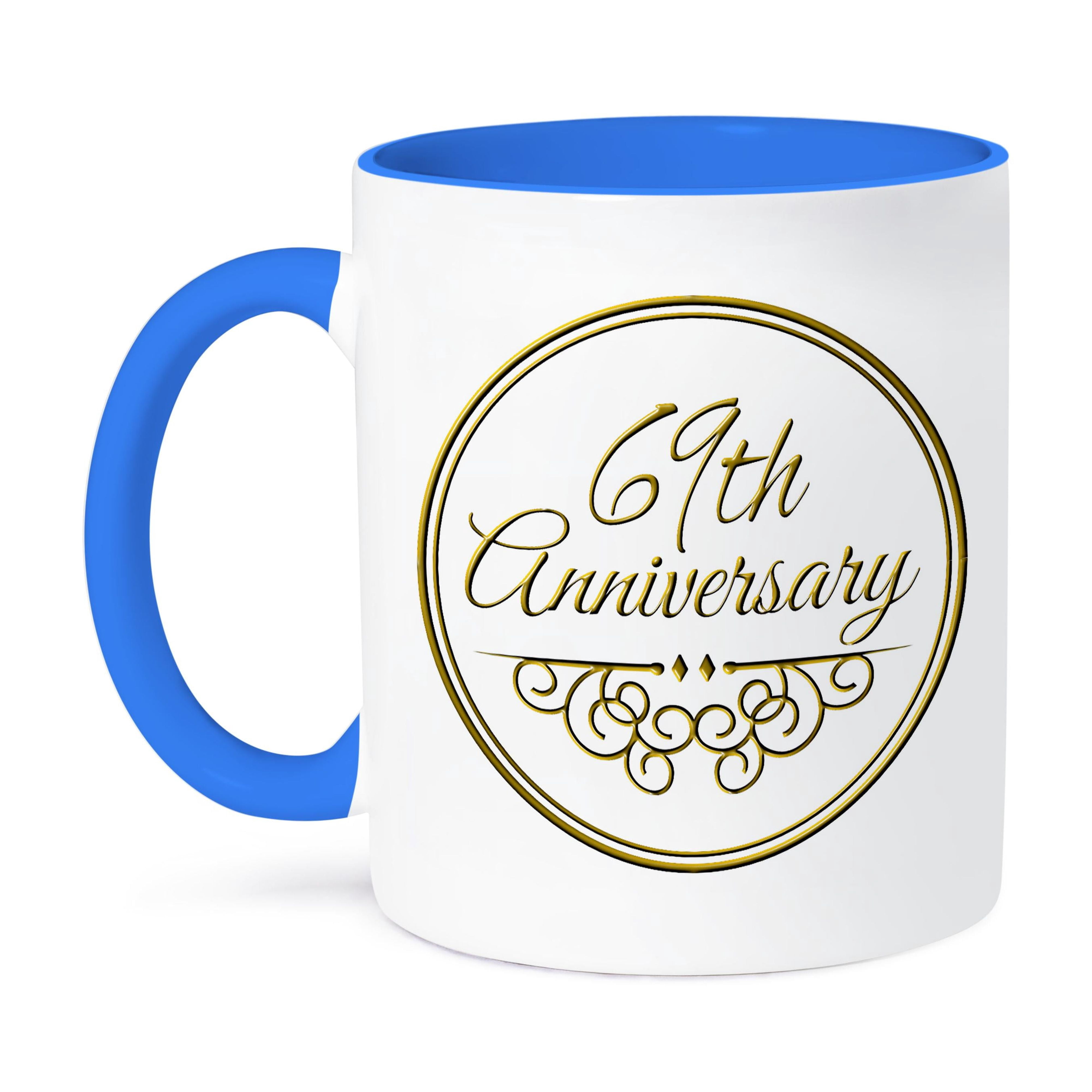 3dRose, Gift For 69th Anniversary - Gold Text For Celebrating Wedding ...