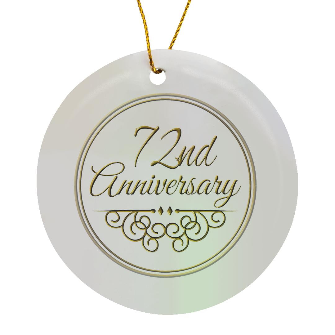 3drose, Gift for 72nd Anniversary - Gold Text for Celebrating Wedding ...