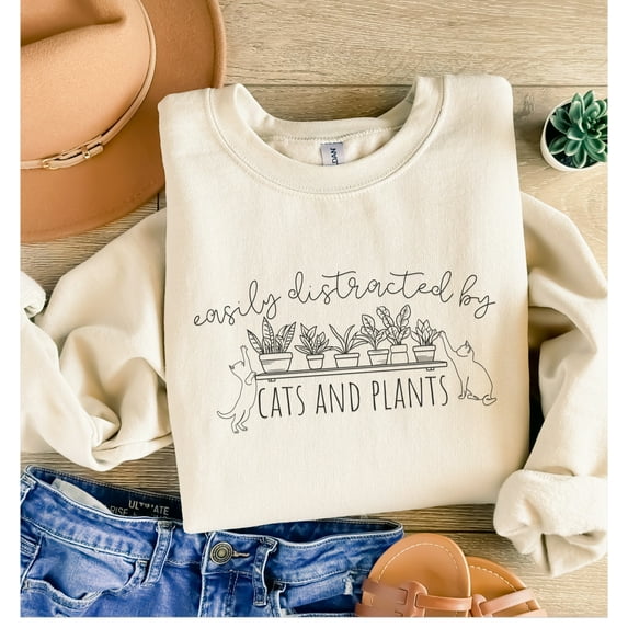 Gift For Cat Mom, Plant Lady T-Shirt, Funny gardening shirt Crazy Plant ...