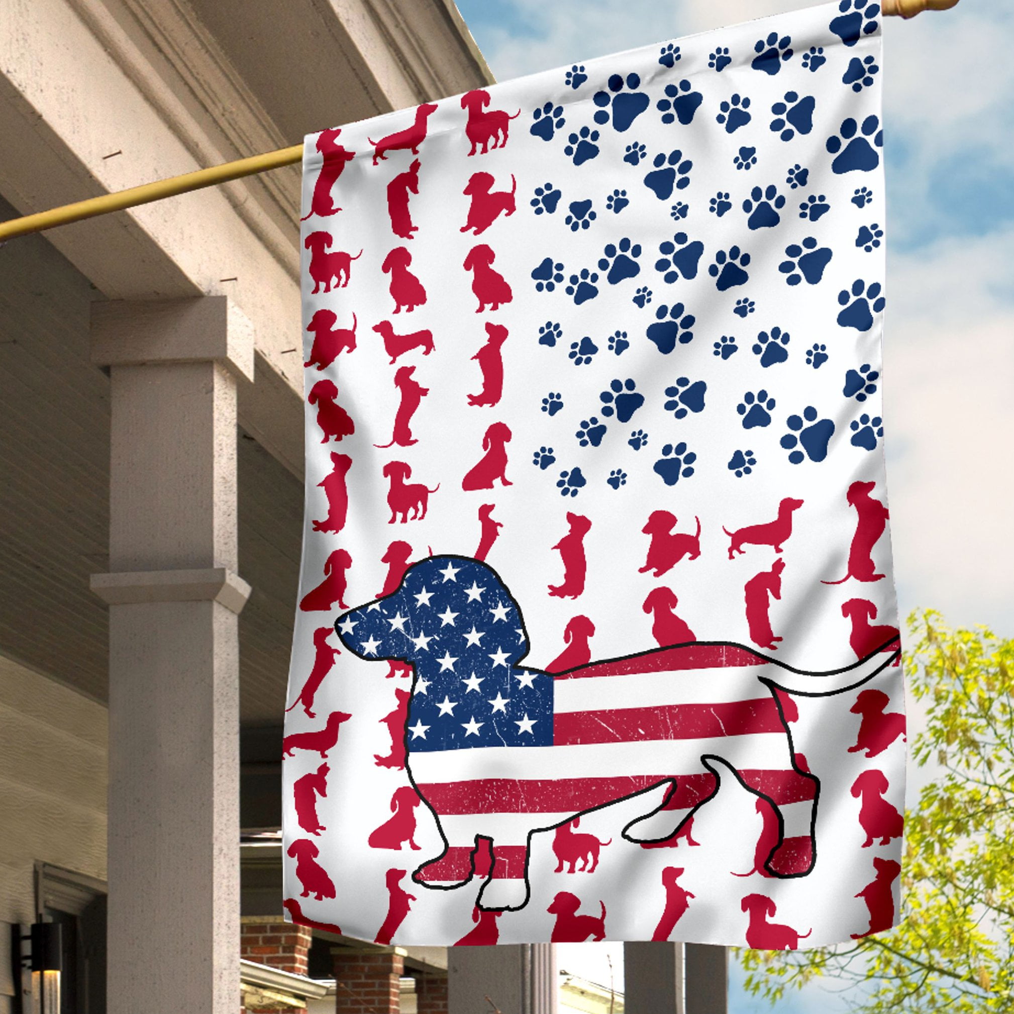 Gift For Dachshund Lover American Flag HG - Walmart.com