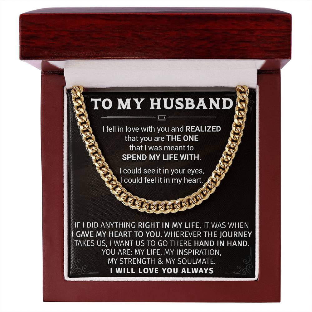 Gift For Husband - Hand In Hand, Cuban Link Chain, Stainless Steel or ...
