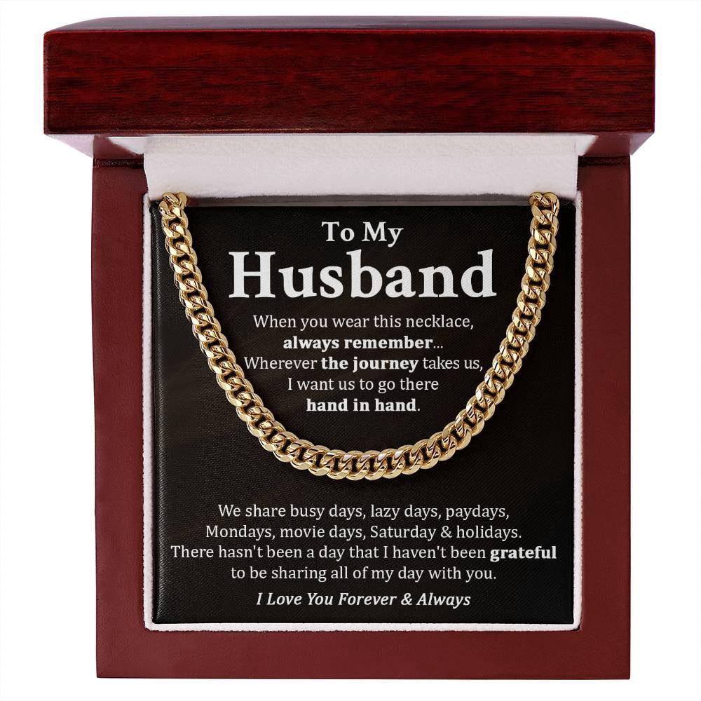 Gift For Husband - Holiday, Cuban Link Chain, Stainless Steel or Yellow ...
