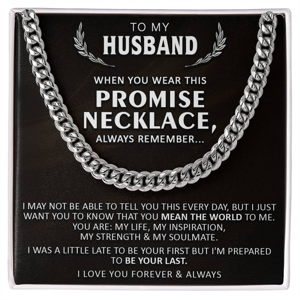 Gift For Husband - Love You Always, Cuban Link Chain, Stainless Steel ...
