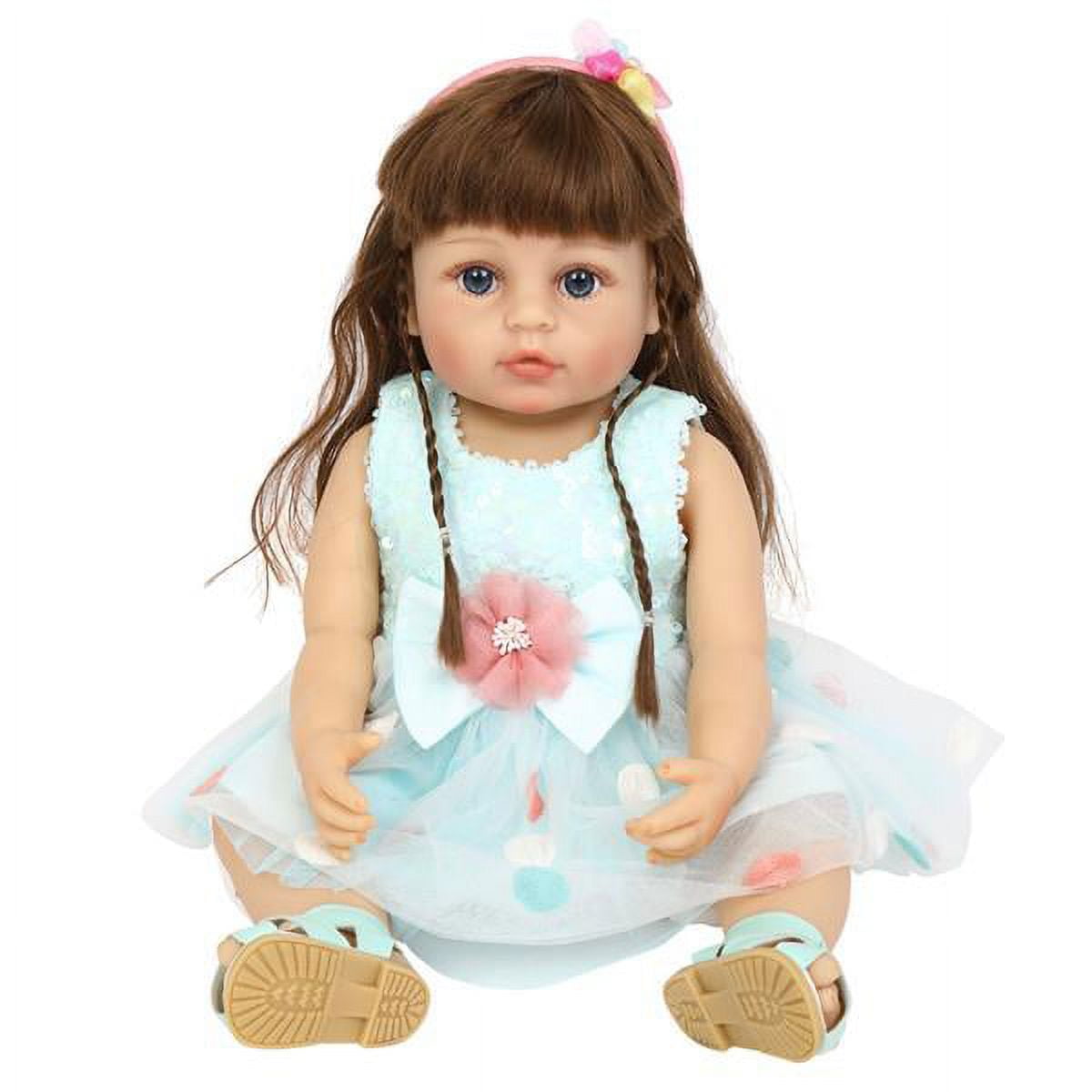 Gift For Kids! Reborn Baby Dolls Simulation Doll: 22 Inches Cute Blue ...
