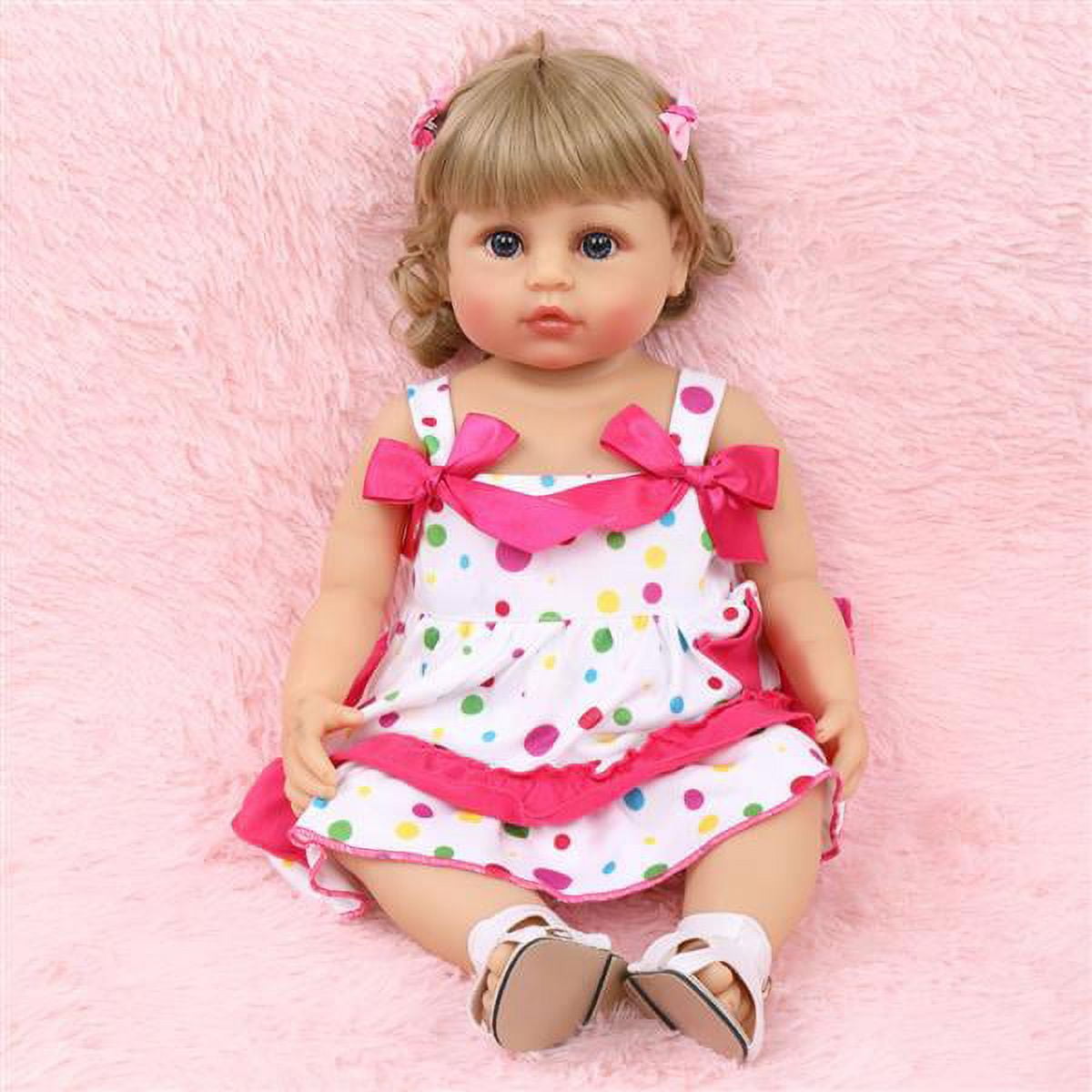 Gift For Kids! Simulation Doll: 22 Inches Cute Polka Dot Skirt ...