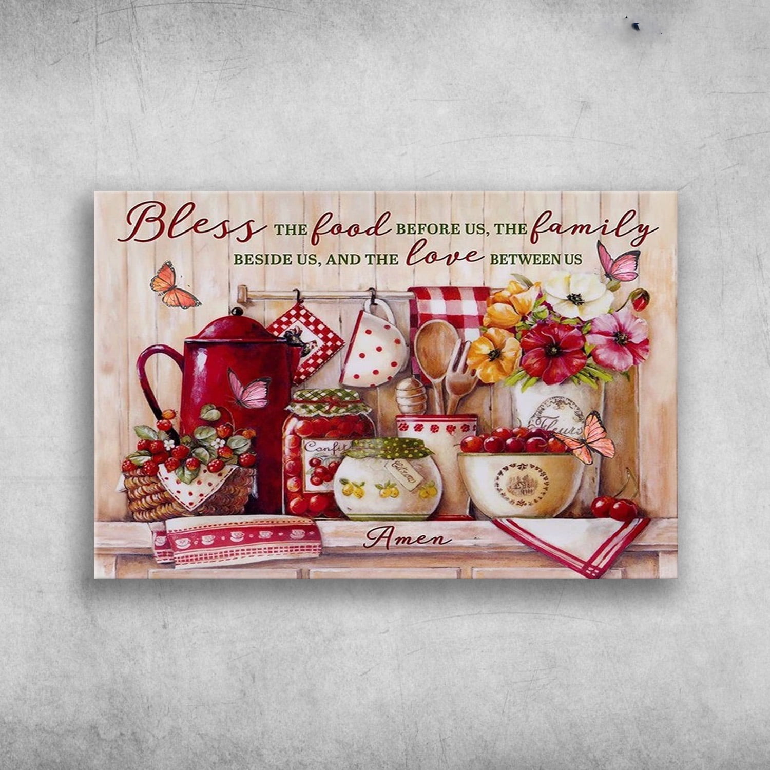 Gift For Kitchen - Bless The Food Before Us, The Family Beside Us, And ...