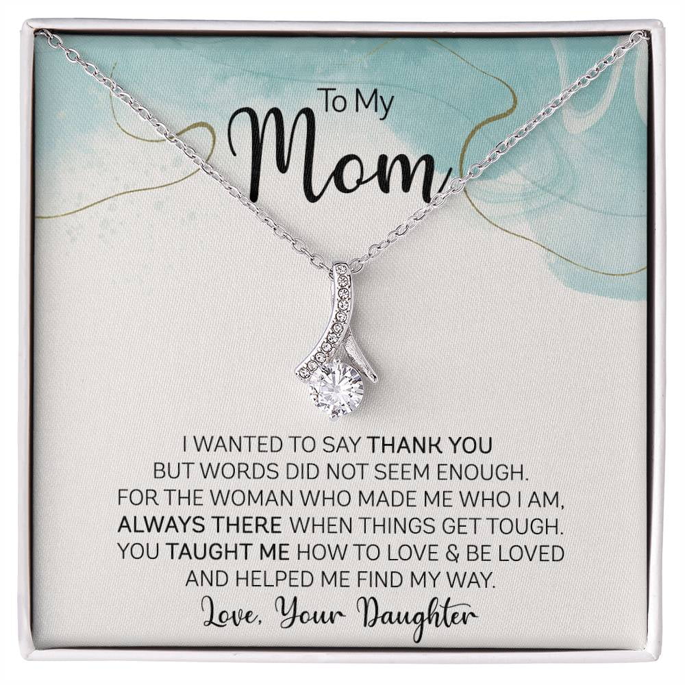 Gift For Mom - Who I Am, Alluring Beauty Necklace, 14k White Gold/ 18k ...