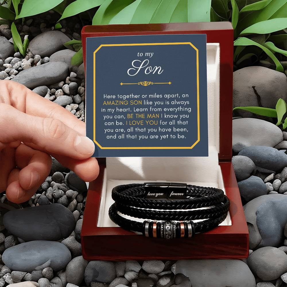 Gift For Son, Be the Man Graduation Encouragement Braided Vegan Leather ...
