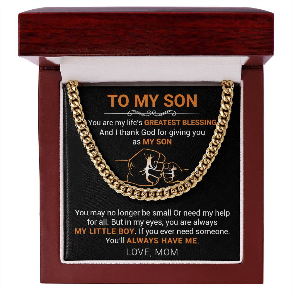 Gift For Son - Fervent Prayer, Cuban Link Chain, Stainless Steel or ...