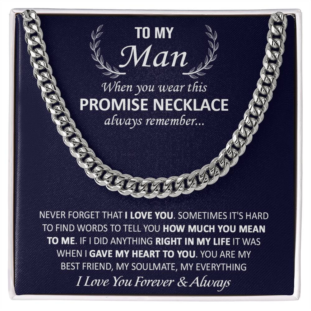 Gift For Your Man - Best Friend, Cuban Link Chain, Stainless Steel or ...