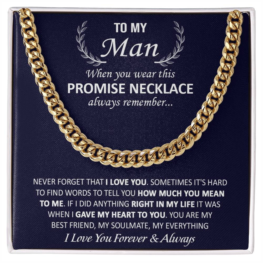 Gift For Your Man - Best Friend, Cuban Link Chain, Stainless Steel or ...