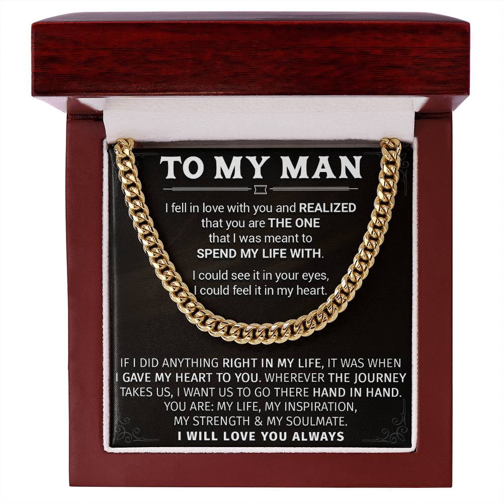 Gift For Your Man - Hand In Hand, Cuban Link Chain, Stainless Steel or ...