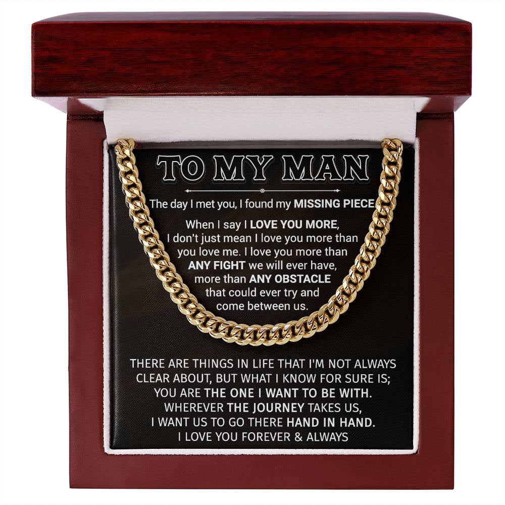 Gift For Your Man - Obstacle, Cuban Link Chain, Stainless Steel or ...
