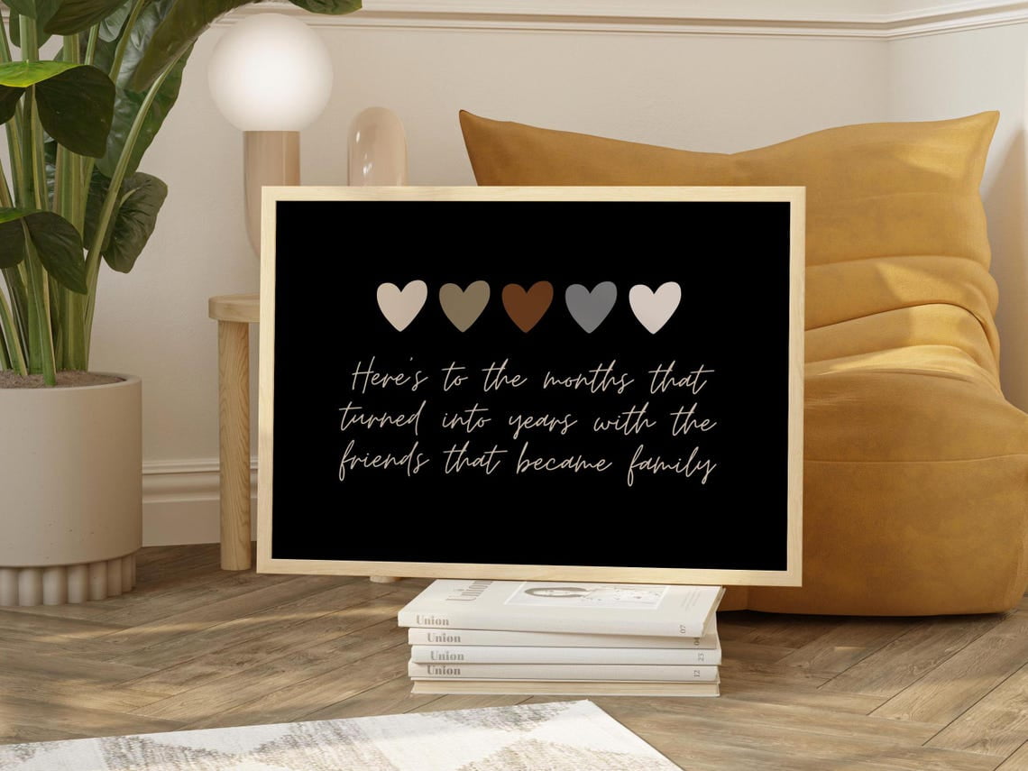Gift For Friend Wall Art Best Friend Sign Friend Sign Here'S To The ...