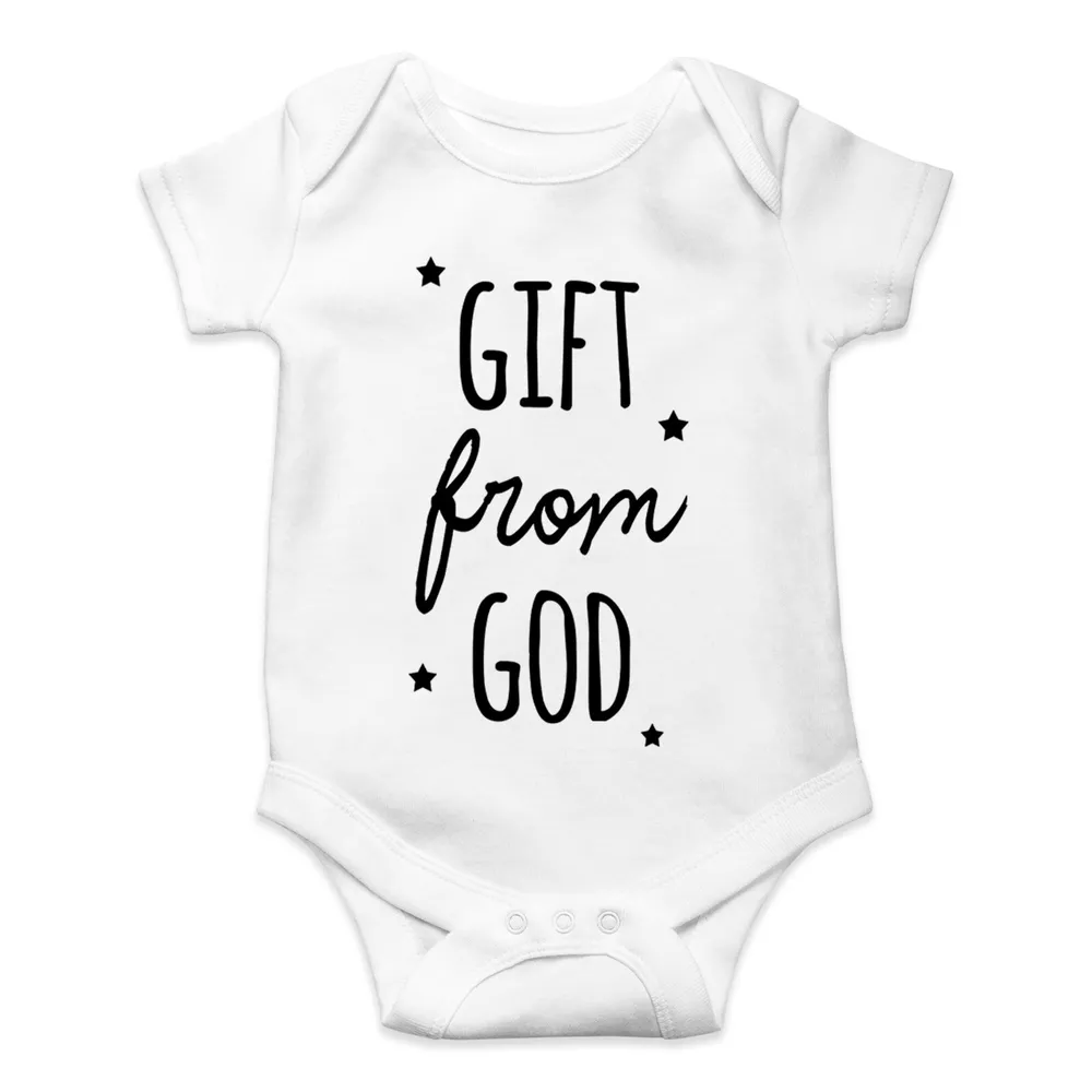 Gift From God Baby Grow Baby Gifts Newborn Baby Announcement Cute And Cool Baby Bodysuit, Cute ...