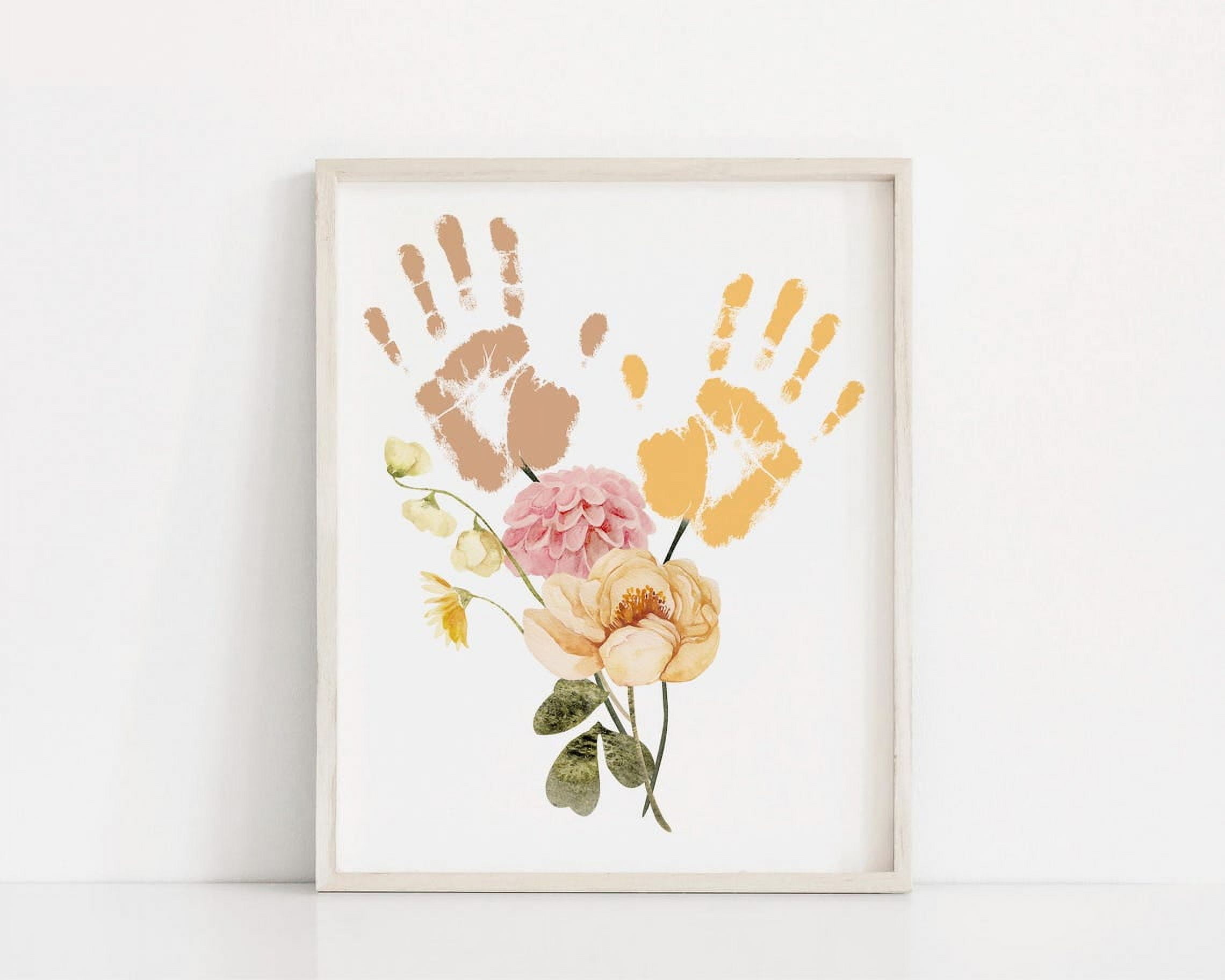 Gift Handprint Craft Grandma And Grandpa Gift Baby Handprint Diy ...