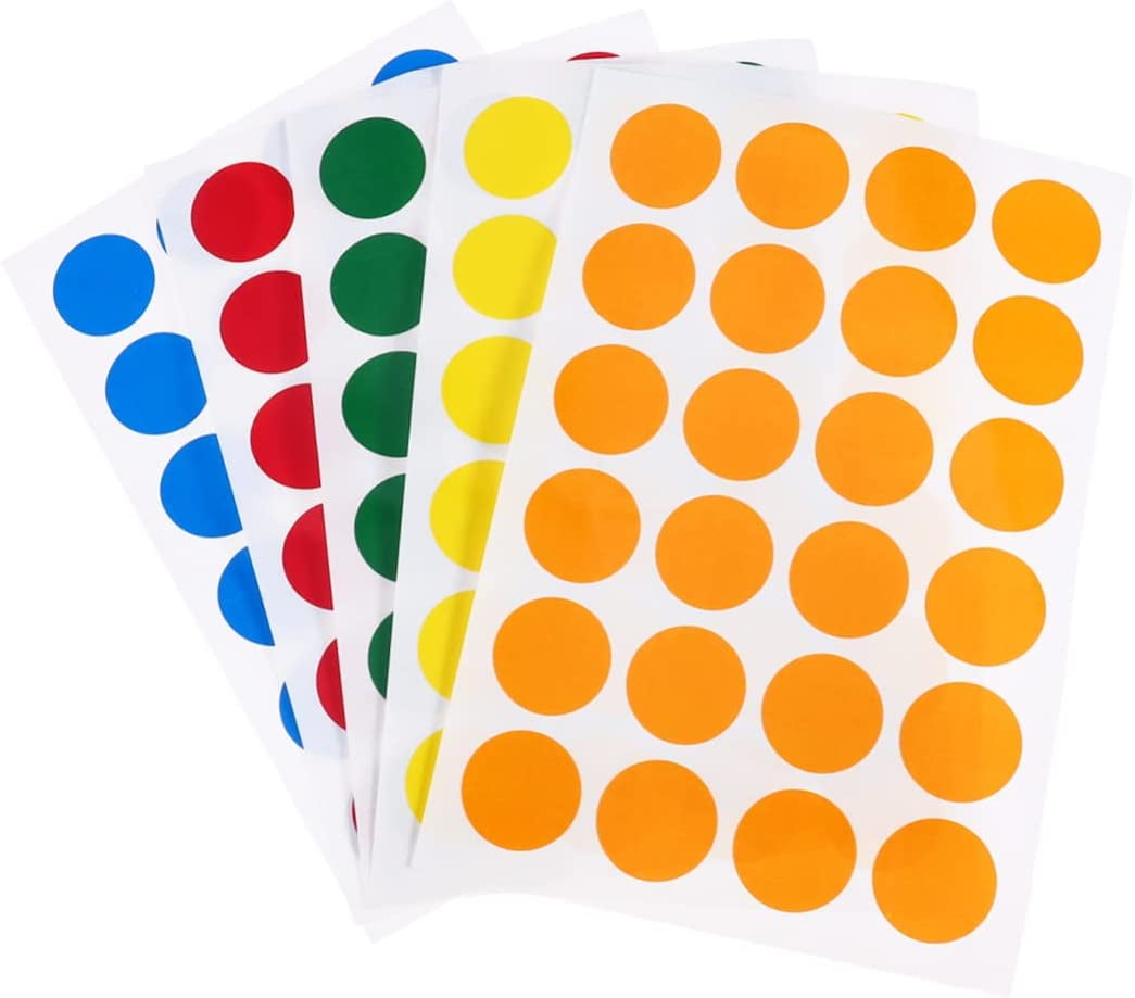 Gift Labels Colored Circle Stickers Circle Dot Stickers Color Coding ...
