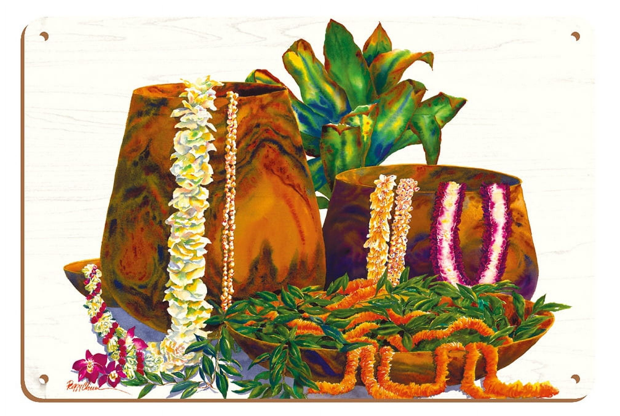 A Gift of Lei - Hawaiian Leis Koa Wood Bowls Ti Leaves - From an ...