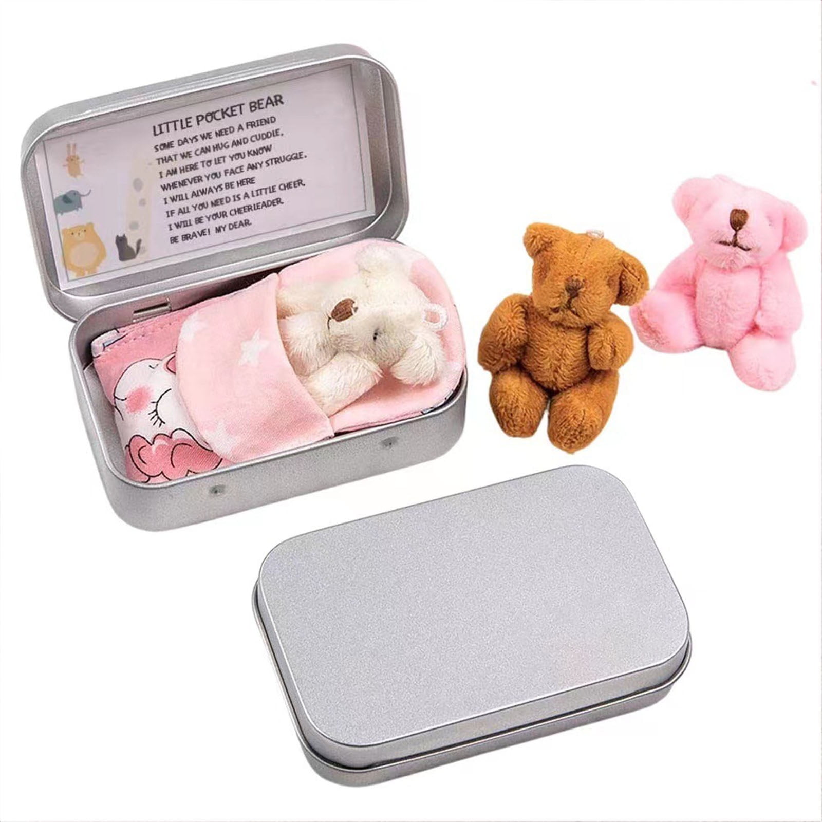 Gift Little Pocket Bear In A Tin Durable Creative Doll Toy - Walmart.com