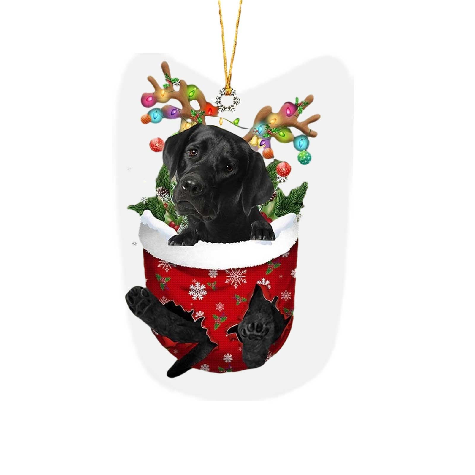 Gift for Lovers Christmas Dogs Ornament Christmas Acrylic Funny Dog ...