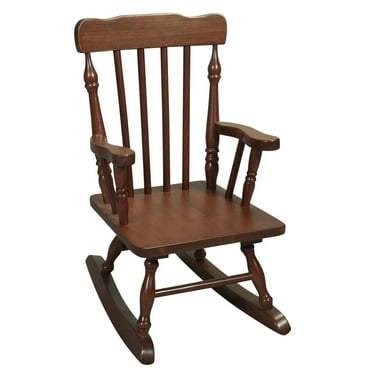 Gift Mark Kids Mission Style Ladder Back Rocking Chair with Upholstered ...
