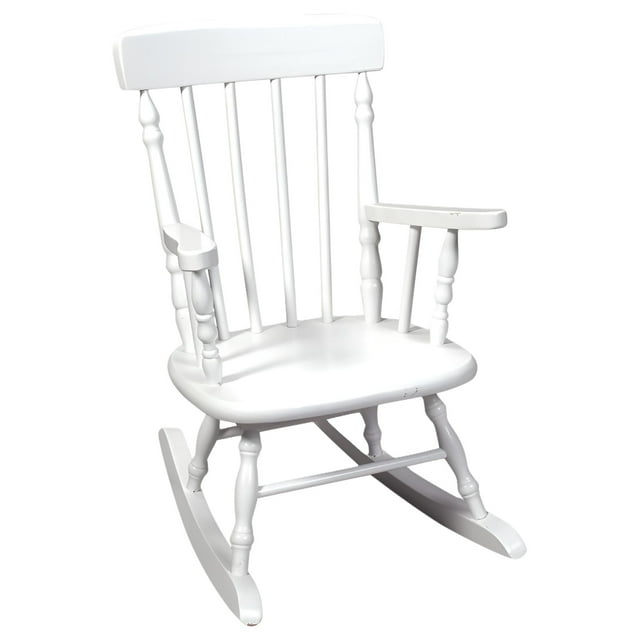 Gift Mark Deluxe Children's Wooden Spindle Rocker Chair, White ...