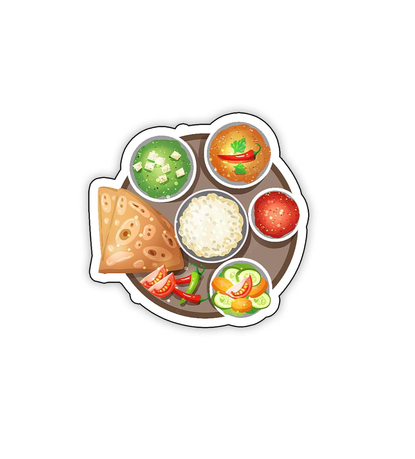 Gift Me Bazar Indian Food Thali Fridge Magnet for Refrigerator Stylish ...