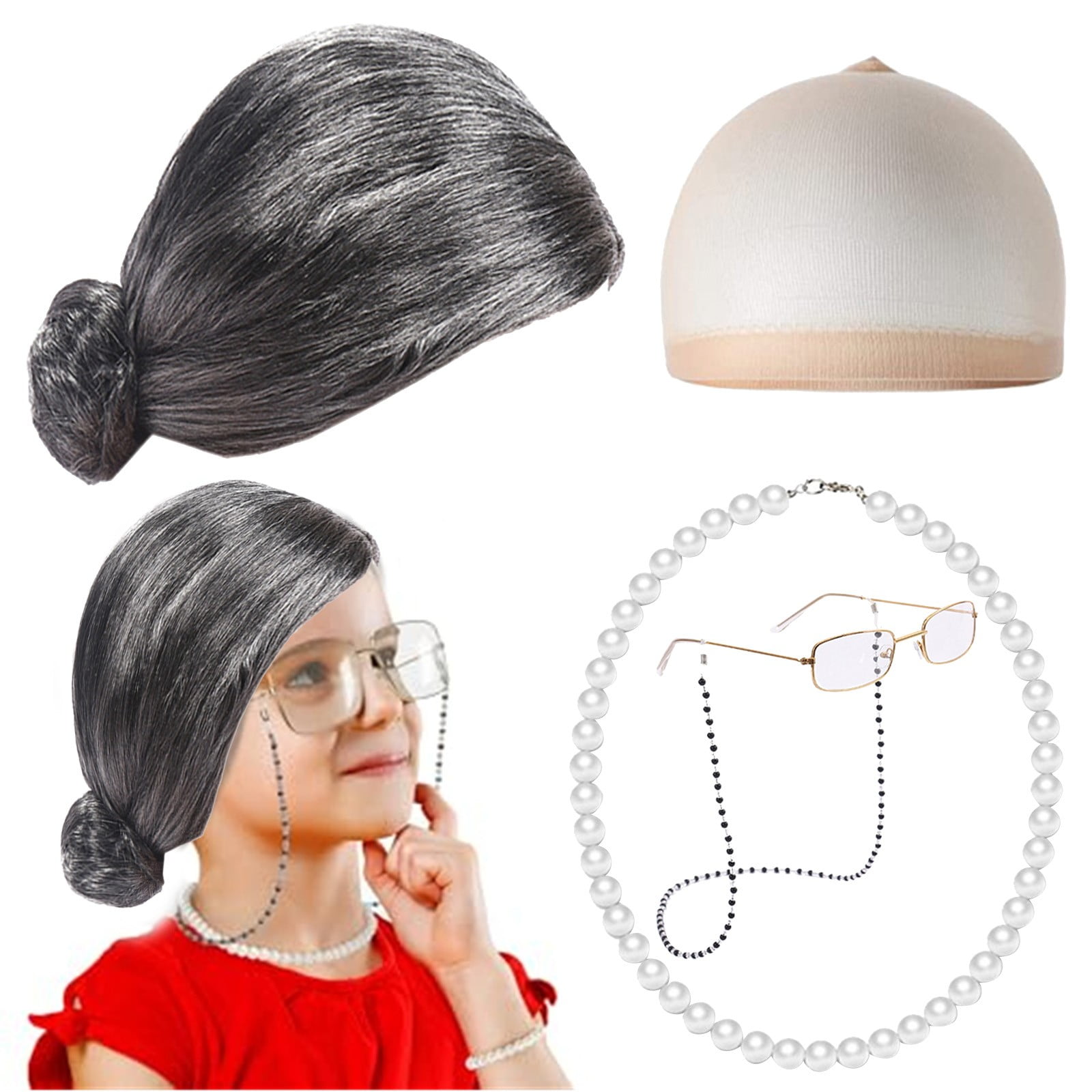 Gift for Mother's Day Headband Wig Easter Gifts Old Lady Costume for ...