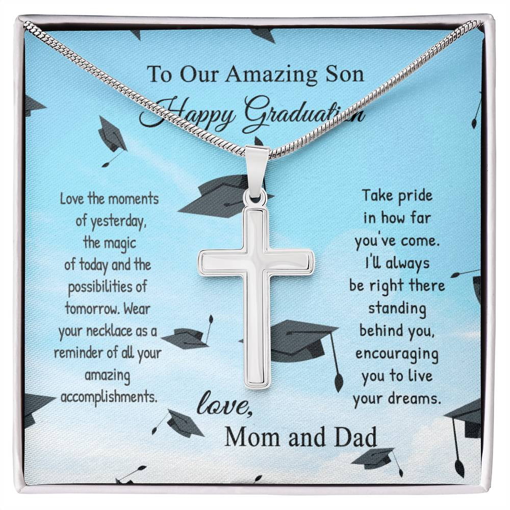 Gift Necklace for Son, To Son from Mom and Dad Gift Necklace ...