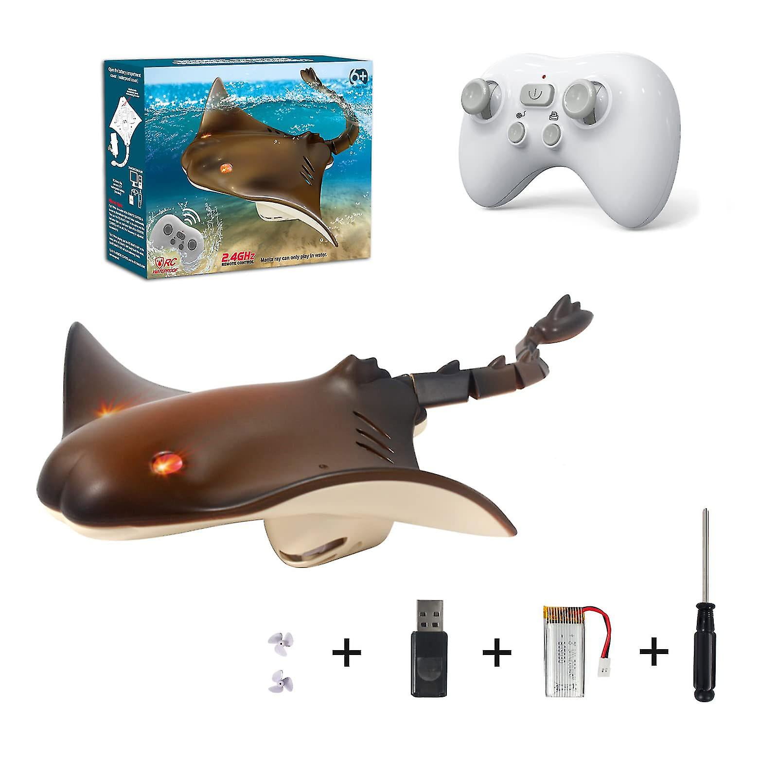 Gift Of G Remote Control Stingray Pool Toy - Double Motor, Rechargeable Battery, 2.4ghz Control ...