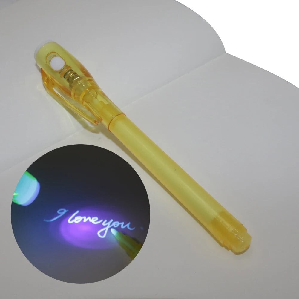 Gift Pen Magic Purple 2 In 1 UV Graffiti Black Light Combo Creative ...