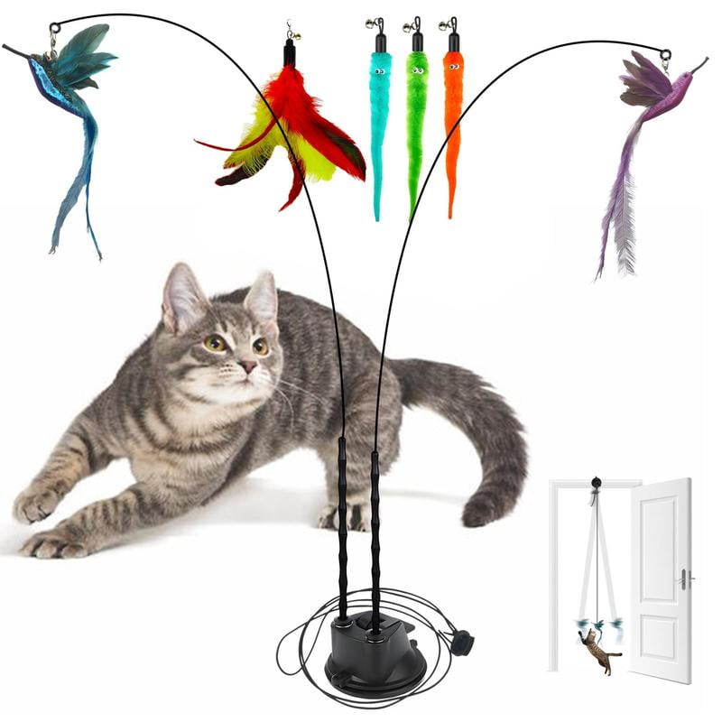 Gift for Pets, Interactive Cat Toy Set, 8 Counts/set Including 2 Cat ...