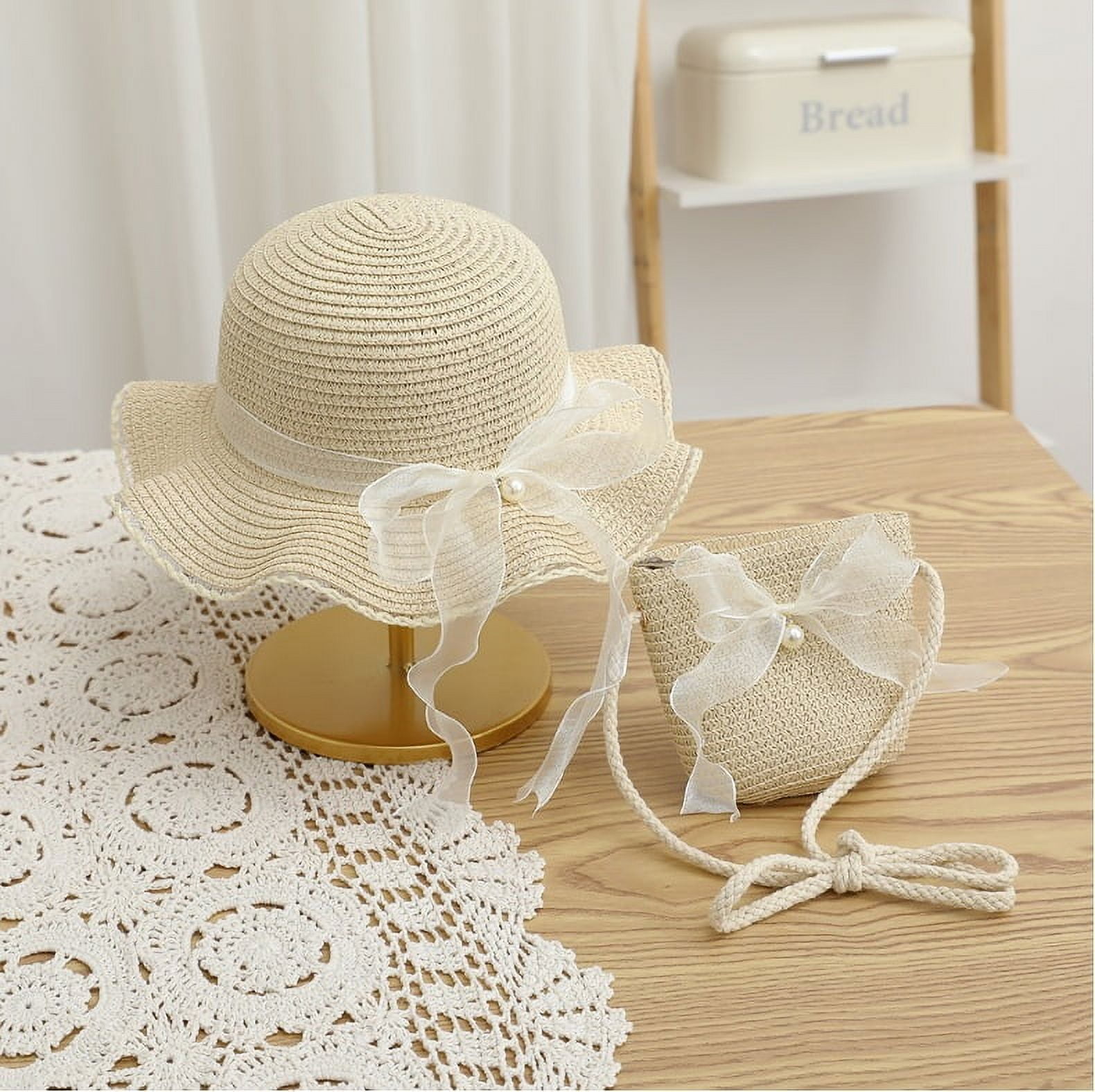 Gift-Ready Combo!‌ Cute Straw Hat & Bag for Girls - Birthday, Holiday ...