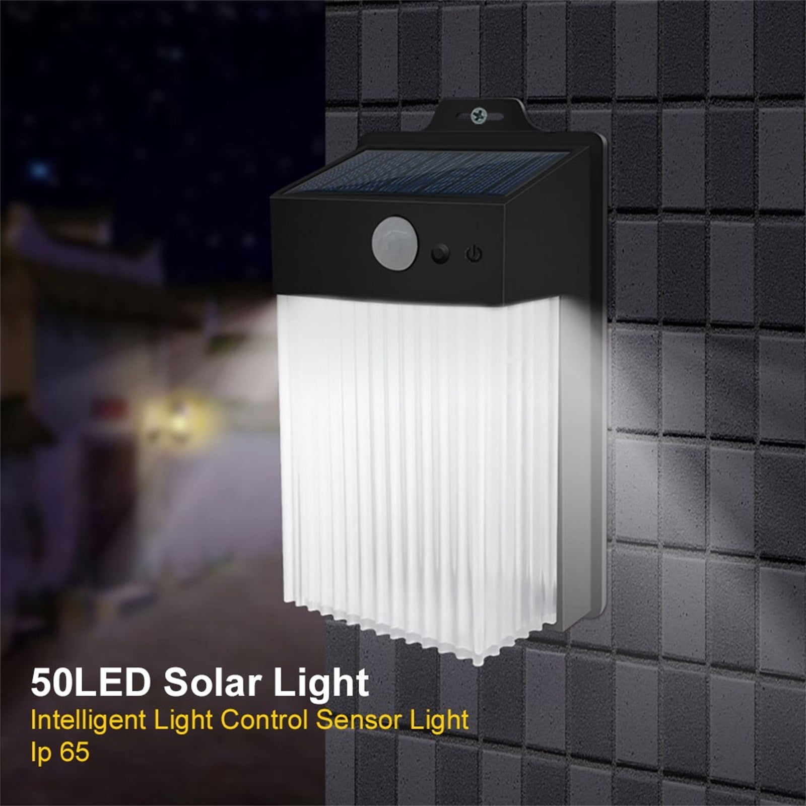 Gift Ready, LED Solar Motion Sensor, 50LED, PIR Outdoor Security ...