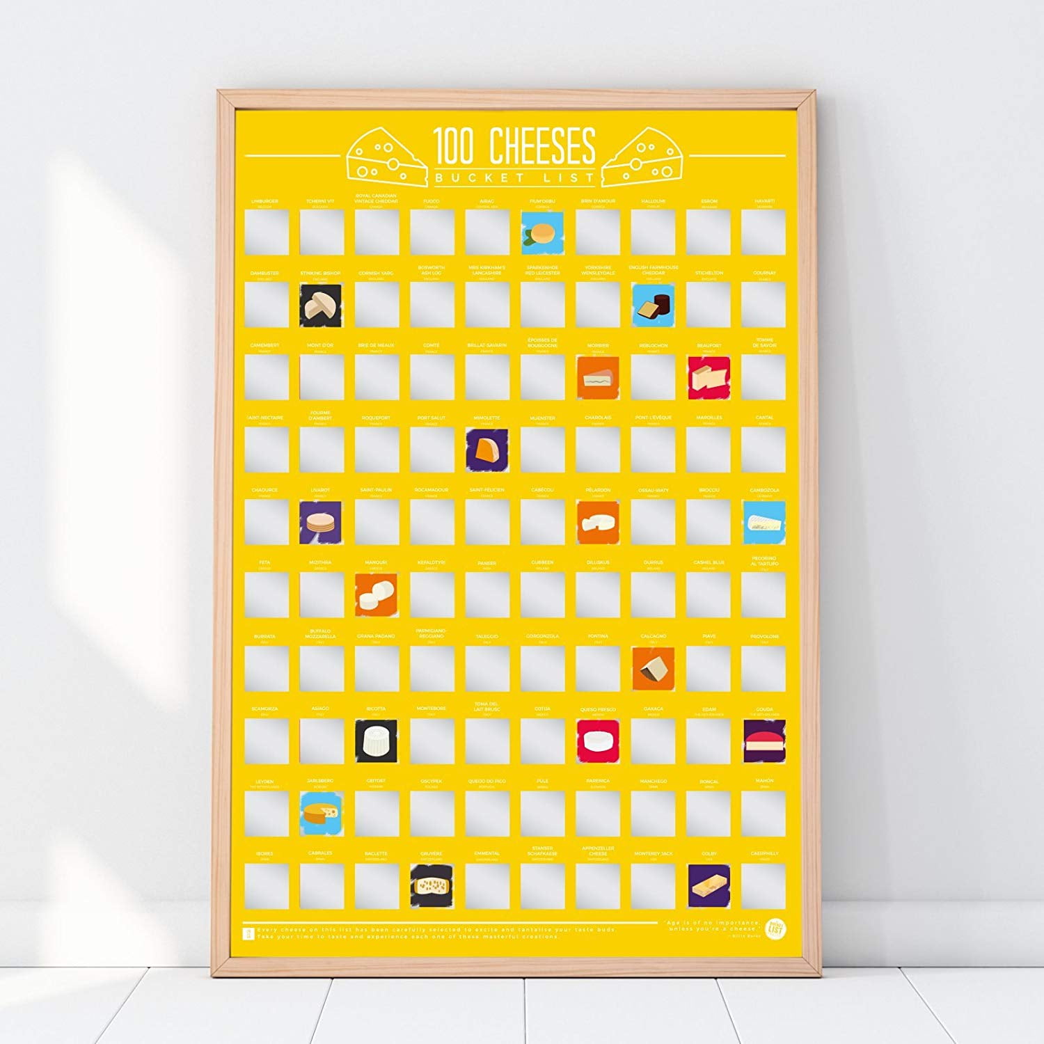 100 Cheeses Bucket List Scratch Poster - Walmart.com