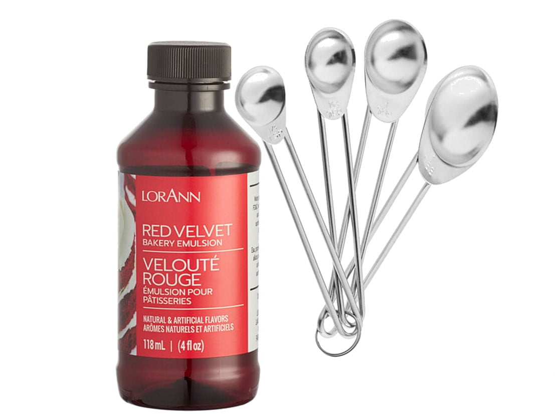 Gift Set: LorAnn Oils Red Velvet Emulsion 4 oz with Measuring Spoons ...