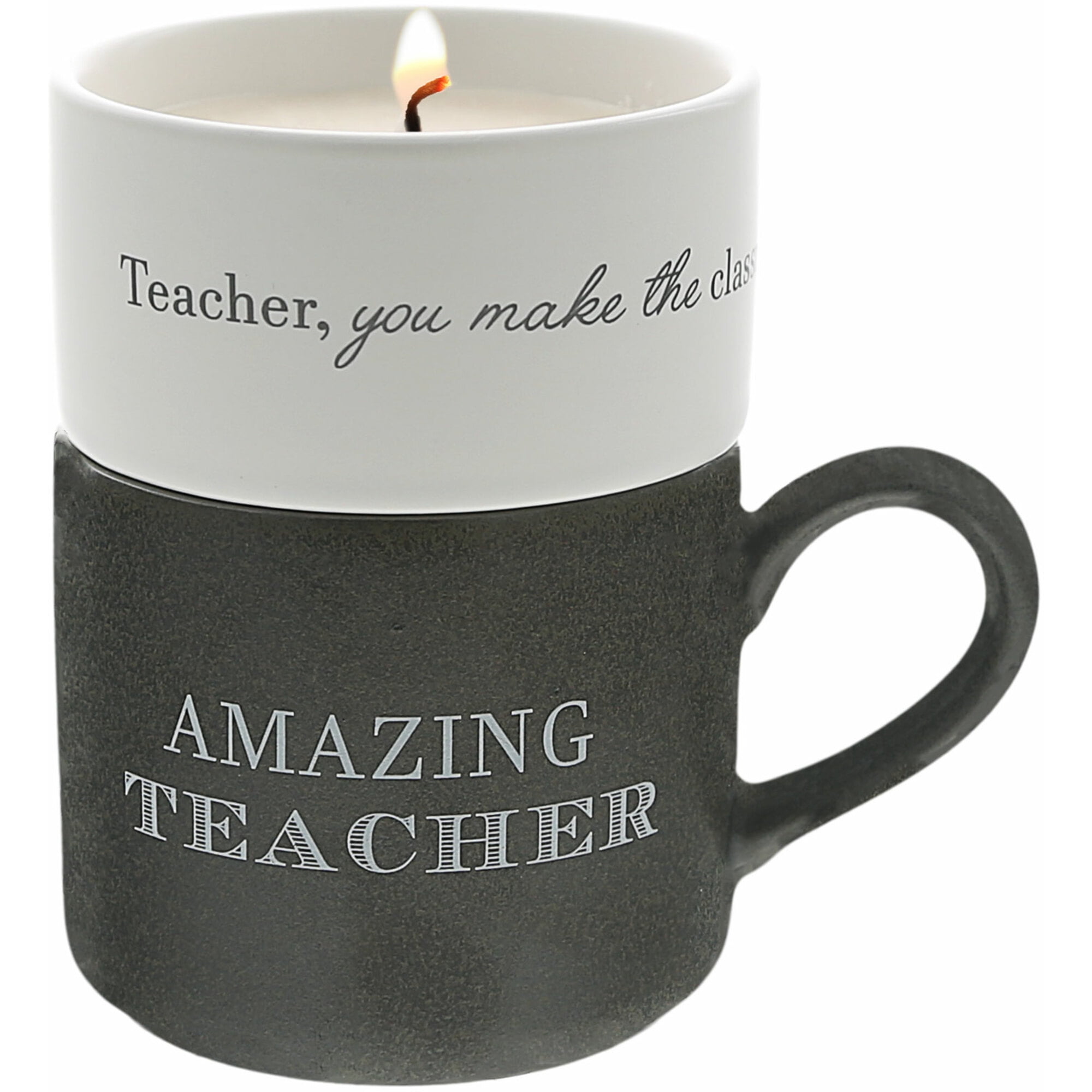 Pavilion Gift Company - Teacher - Stacking Mug and Candle Set 100% Soy ...