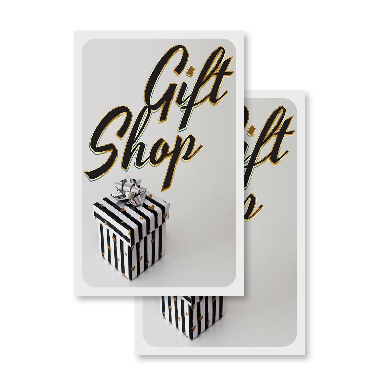 Gift Shop (2-PACK) 24" x 36" Vinyl Decals | Sign Insert Peel & Stick ...