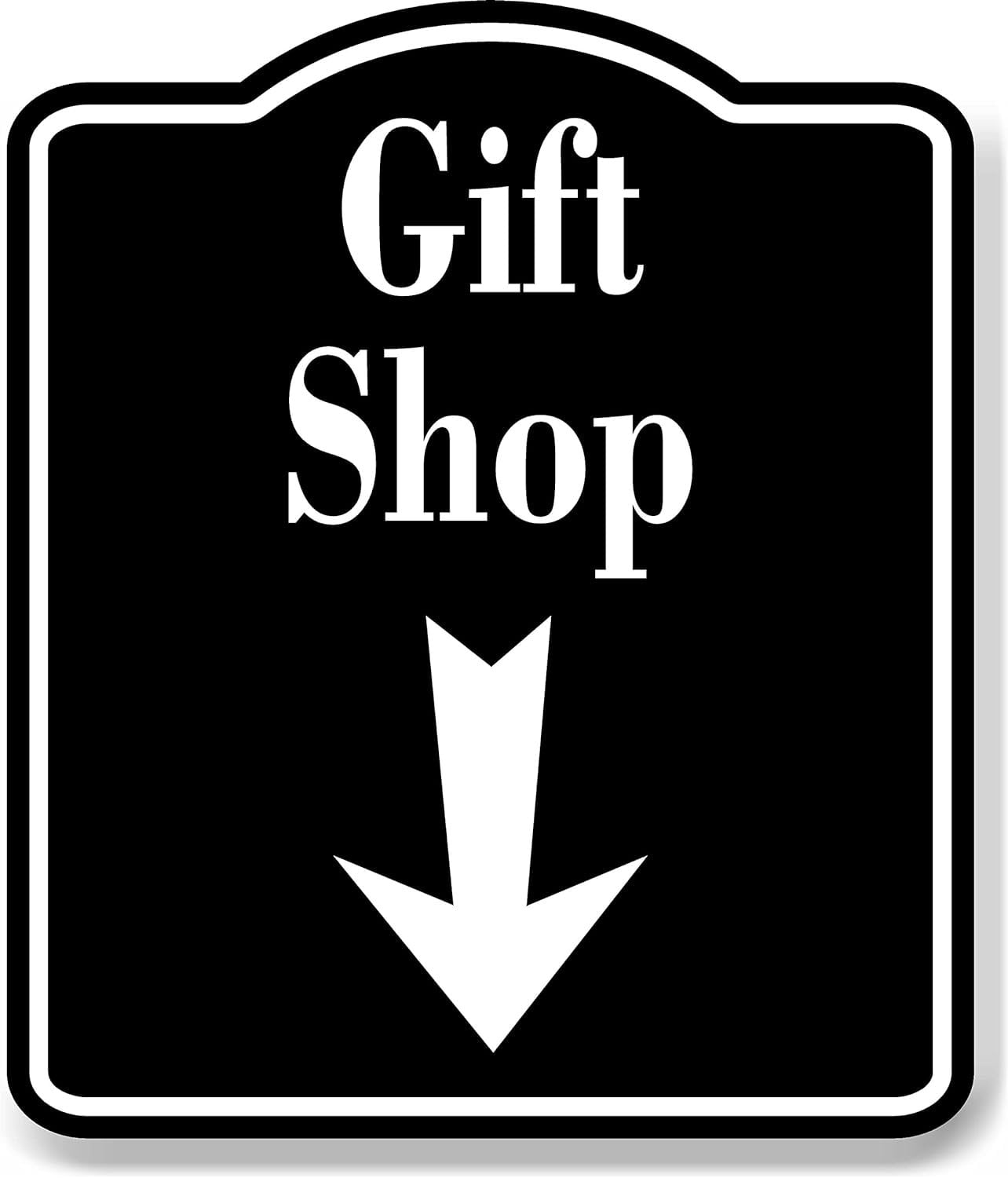 Gift Shop Down Arrow BLACK Aluminum Composite Sign, 20"x24" - Walmart.com