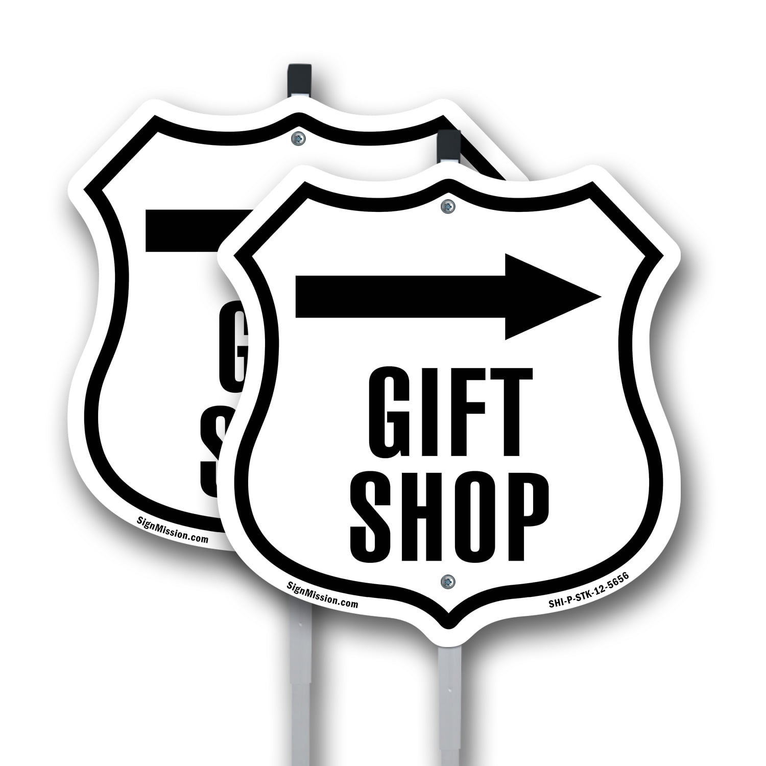 Gift Shop Right (2 Pack) 12 inch X 12 inch Shield Shaped Rust-Free ...