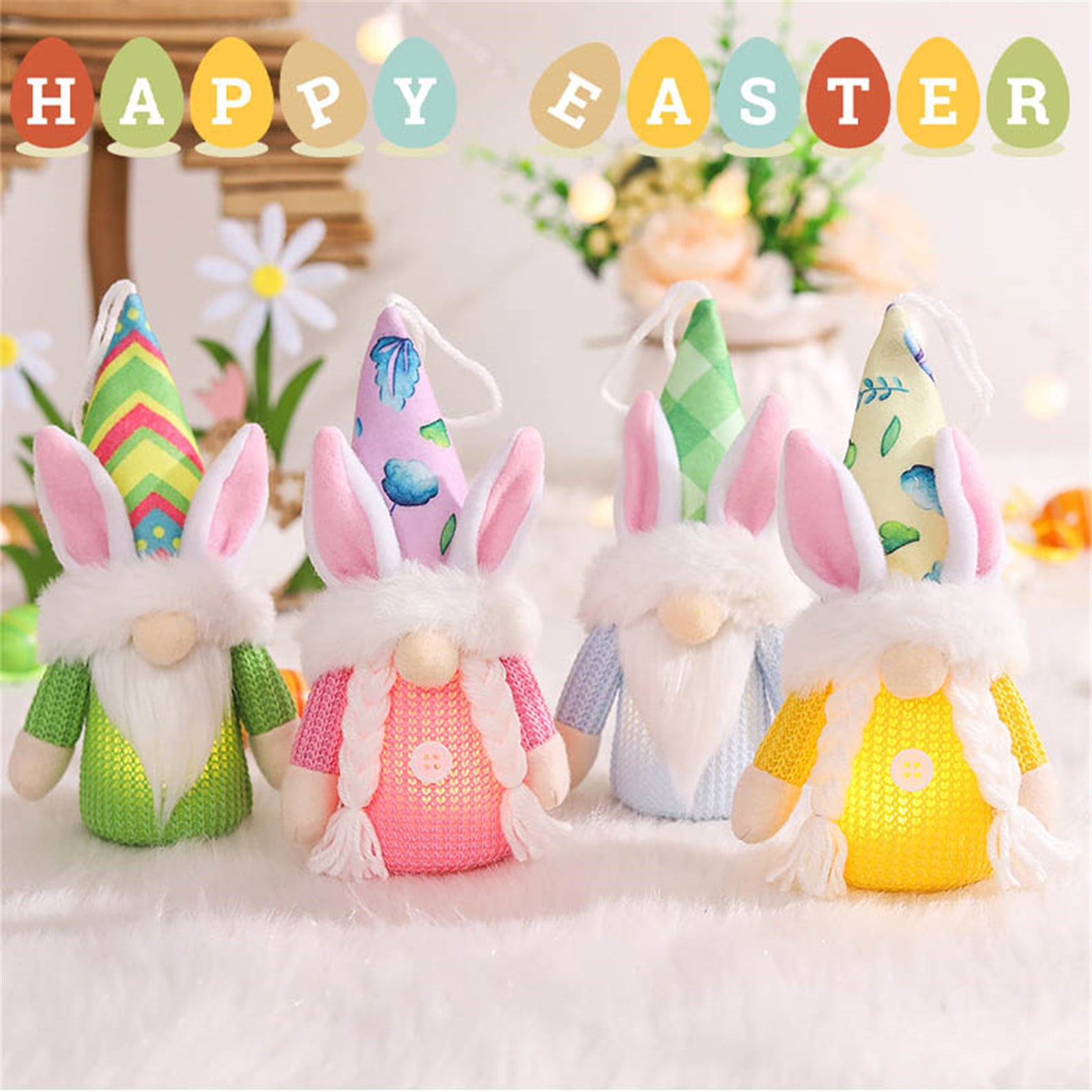 Gift Stuffed Cute Faceless Dwarf Rabbit Easter Decorations Easter ...