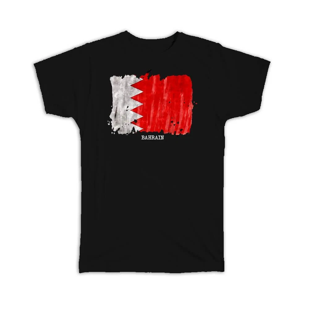 Gift T-Shirt : Bahrain Flag Asia Travel Expat Country Watercolor ...