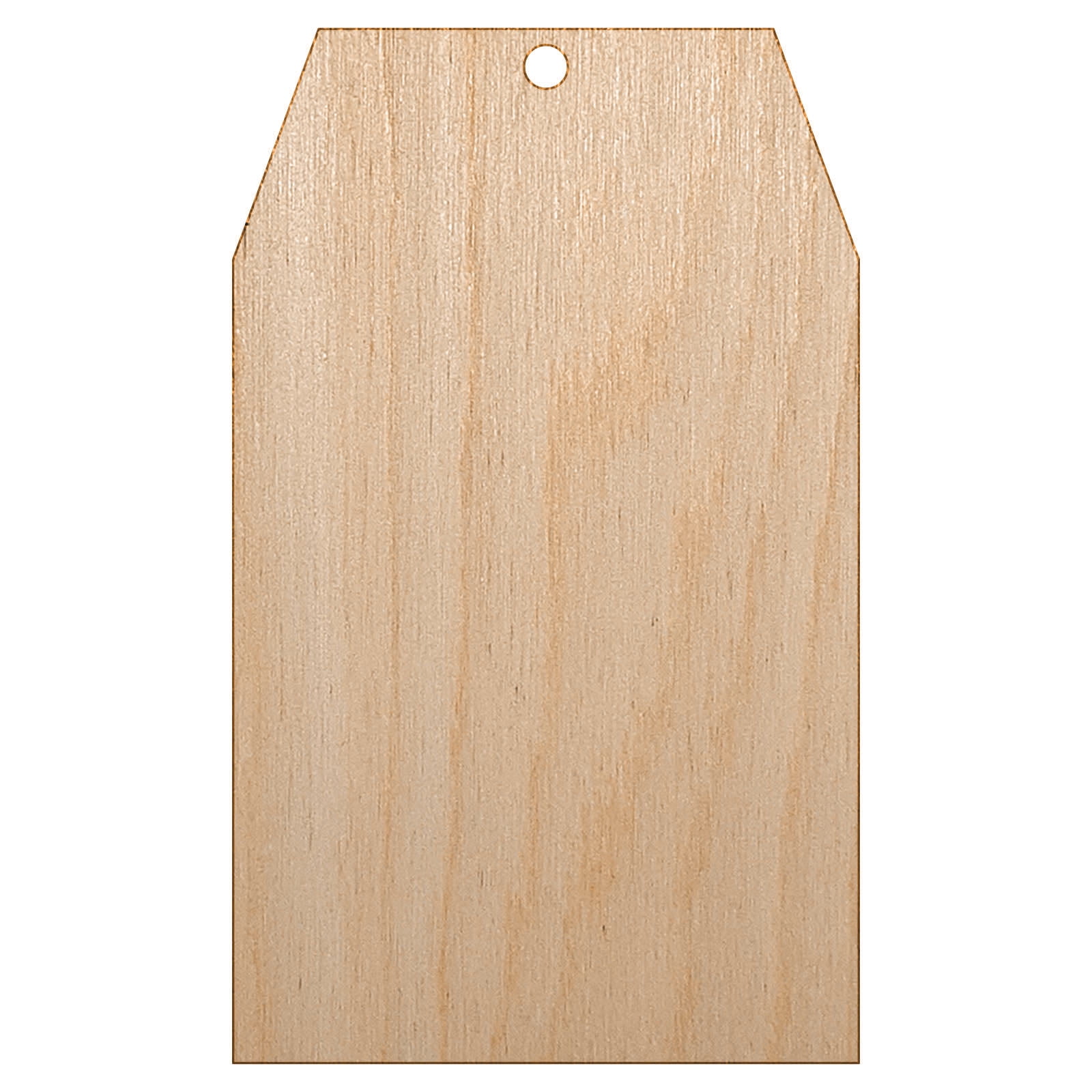 Gift Tag Shape Solid Wood Holiday Christmas Tree Ornament Unfinished ...