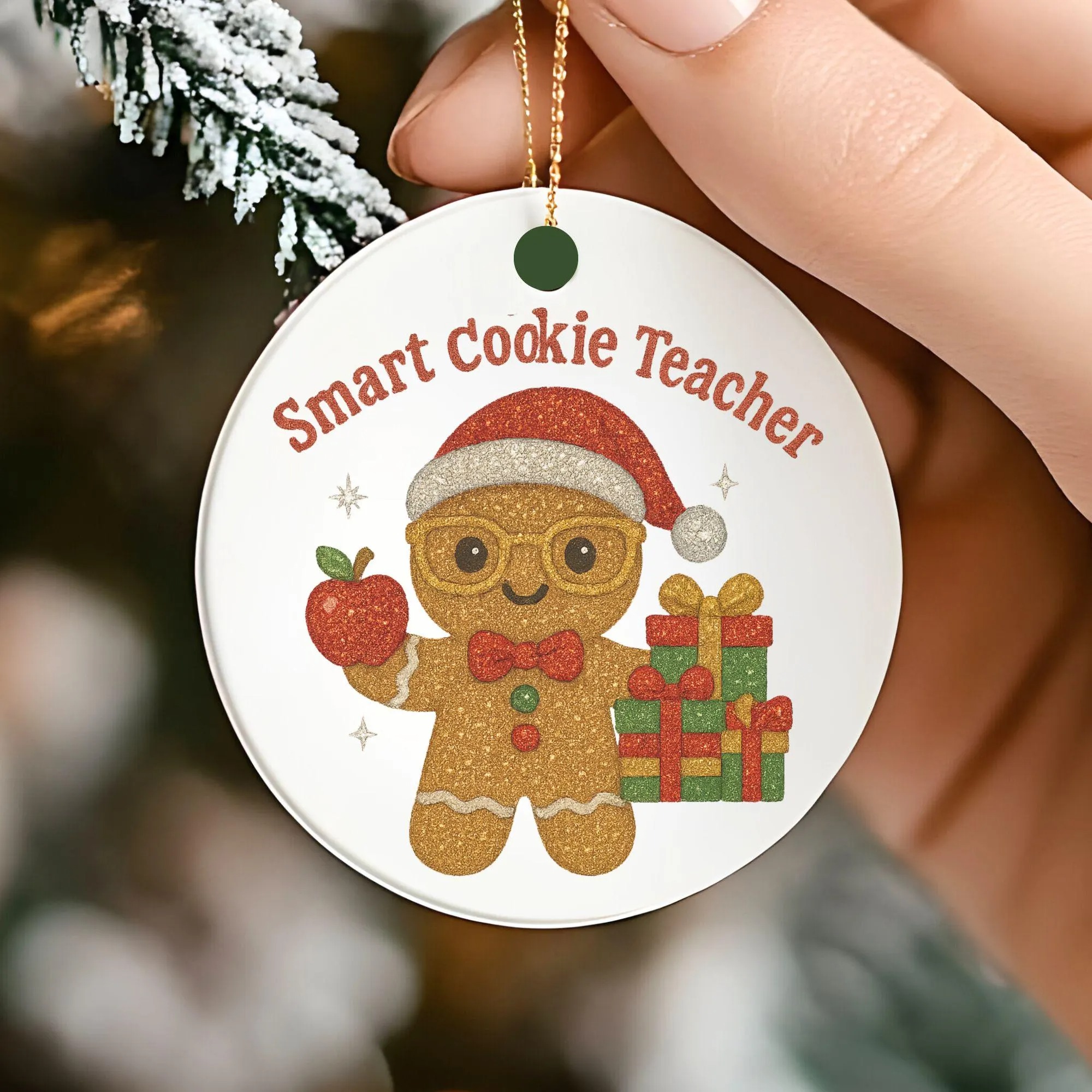 Gift for Teacher Gingerbread Ornament, Smart Cookie Teacher Christmas ...